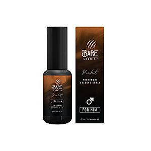 Bare Chemist Knockout Pheromone Cologne for Him - [Attraction Formula] Pheromone Cologne for Men 1oz. - Wood, Citrus, Spice