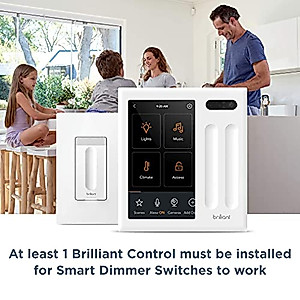 Brilliant Smart Dimmer Switch (Gray) — Compatible with Alexa, Google Assistant, Apple HomeKit, Hue, LIFX, SmartThings, TP-Link, Wemo and More