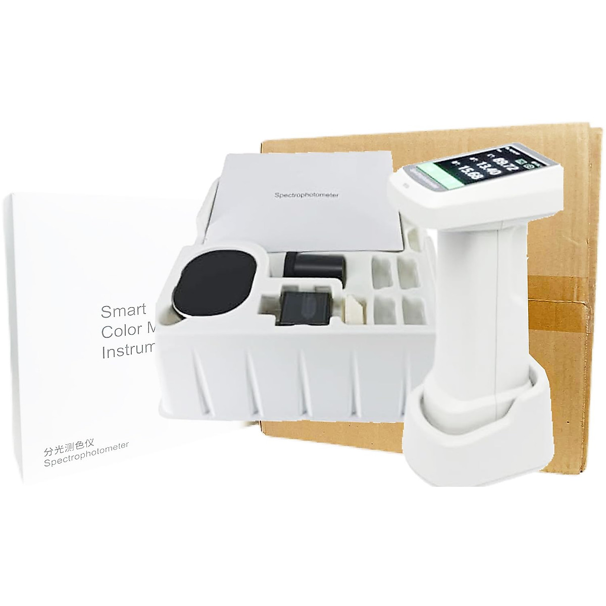 VTSYIQI Color Spectrophotometer Colorimeter Lab Spectrophotometers with Φ8mm Φ11mm Measuring Diameter Repeatability ΔE*ab≤ 0.04 Display Accuracy 0.01 Measurement Structure D/8 SCI