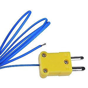 pouilzx Pack of 2) K-Type Temperature Probe Sensor Mini-Connector Thermocouple（Temperature Range: -50~250°C）1 M TP-01