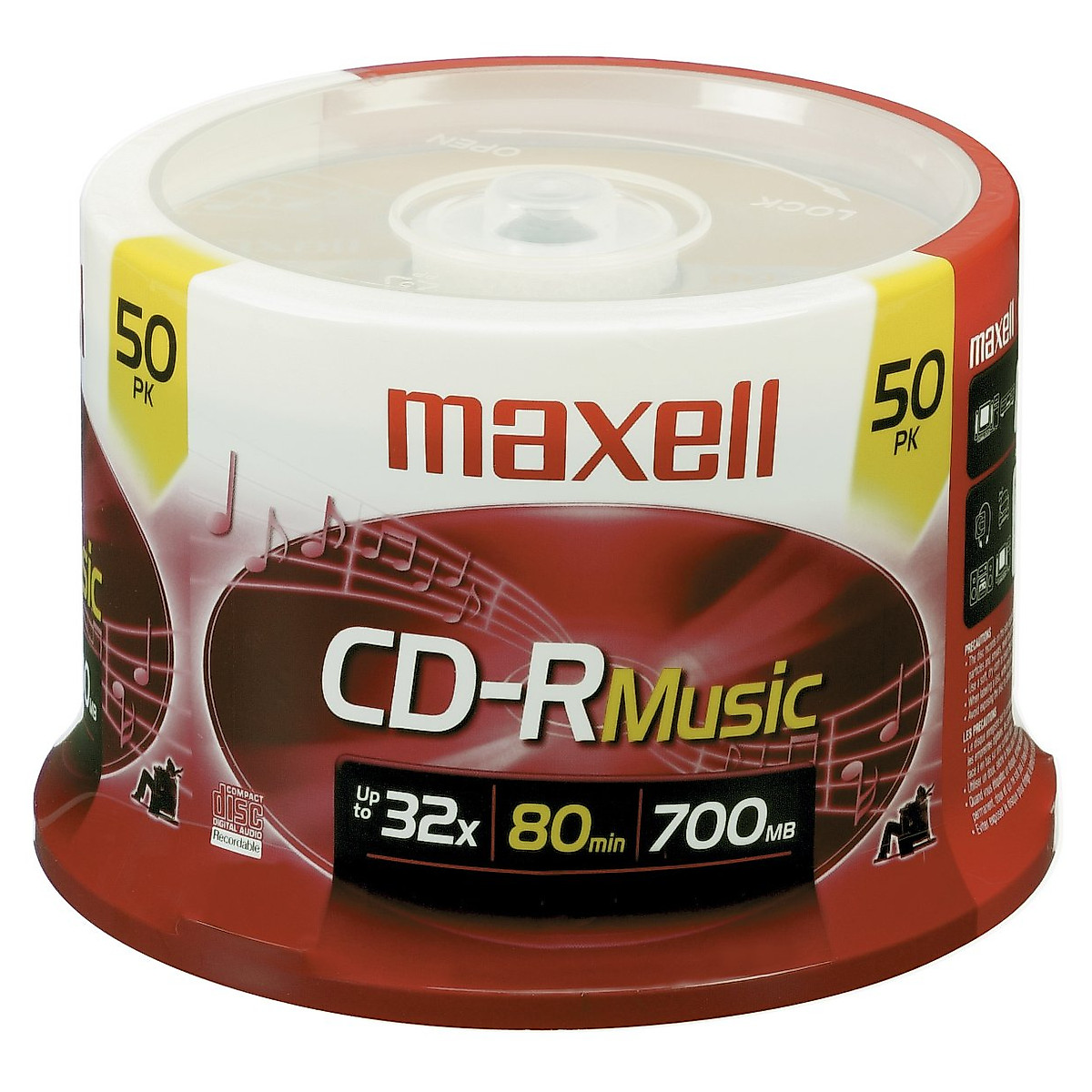 Maxell 625156 CD-R Media - 700MB - 50 Pack