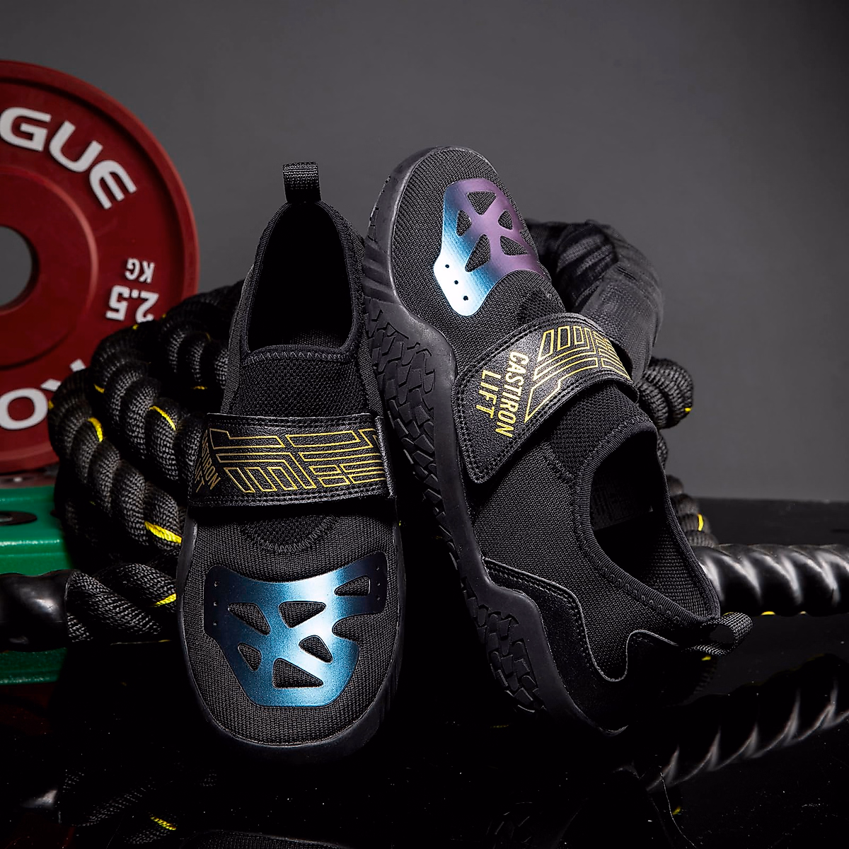 CASTIRON LIFT DeadLift Shoes,Weightlifting Squat Shoes,Weight Lifting Shoes for Heavy Lifting Weight Training,Fitness Cross-Trainer Barefoot & Minimalist Sneakers Gym Training Shoes for Men Women