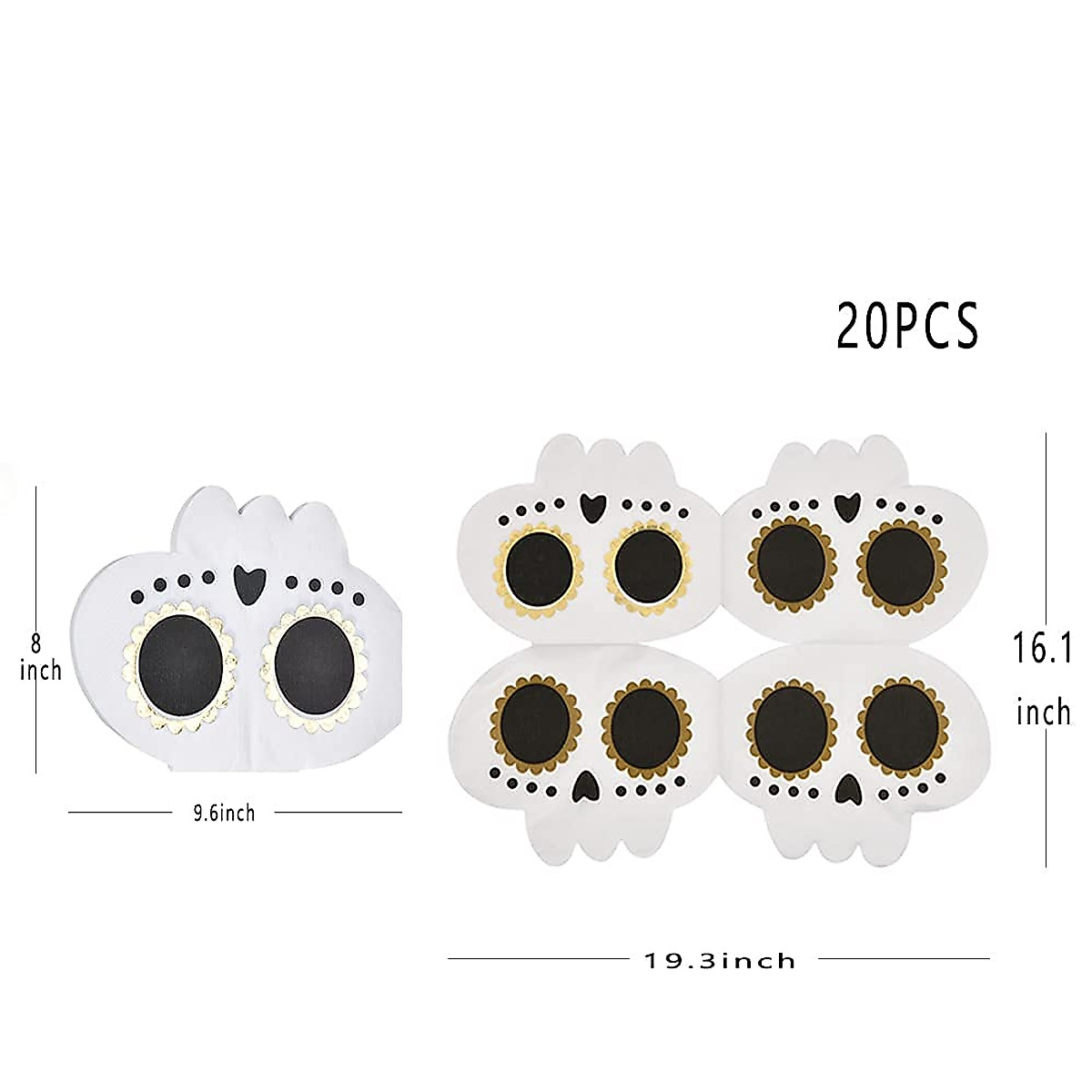 GGBOY 80 Pcs Halloween Napkins Ghost Witch Skull Pumpkin Halloween Paper Napkins, Halloween Theme Party Napkins Halloween Cocktail Napkins Halloween Napkins for Decoupage Halloween Tableware