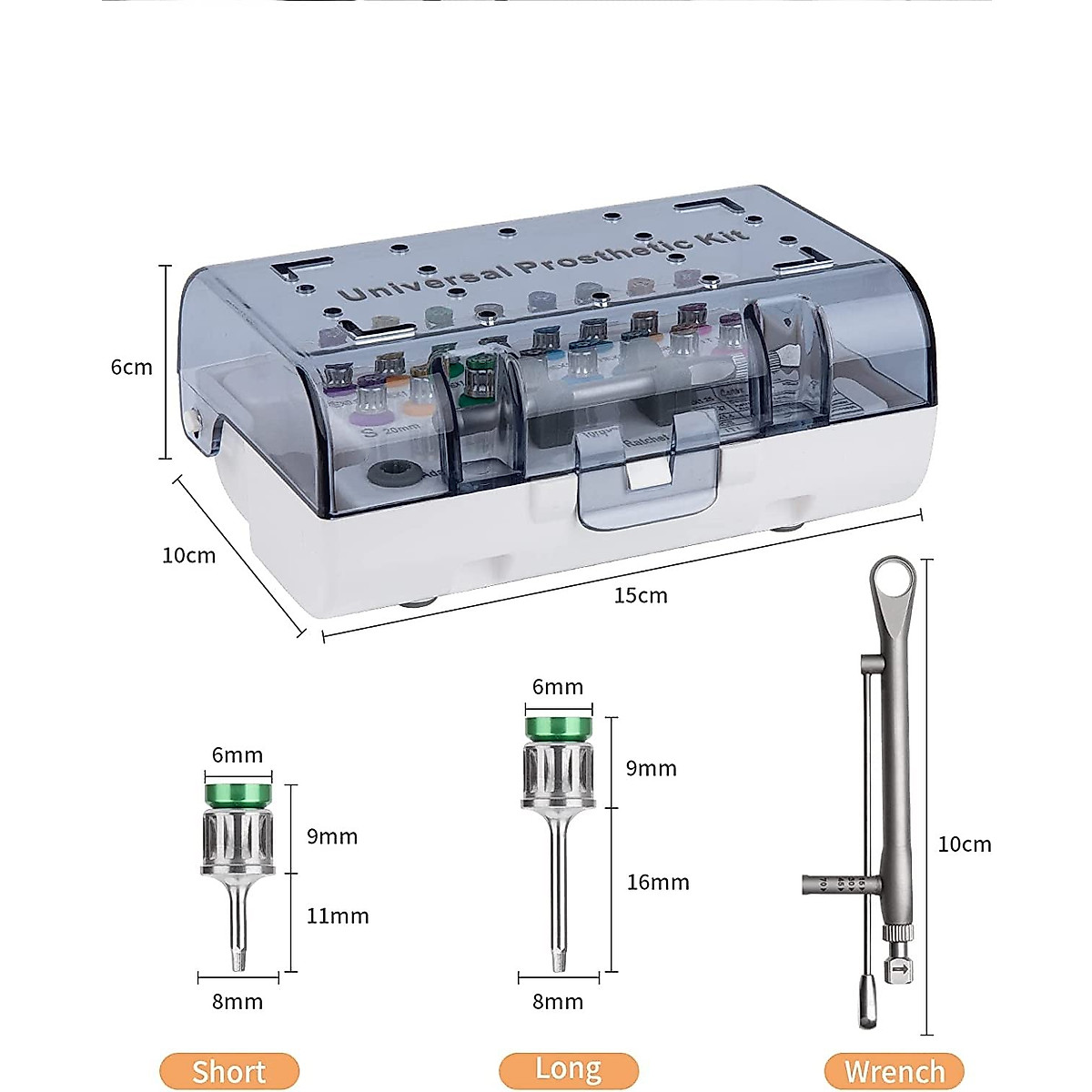 NSKI Universal Implant Torque Wrench Screwdriver Prosthetic Kit 10-70NCM Ratchet Drivers Implant Repair Tools