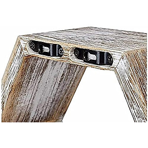 AlphaCo Rustic Wall Mounted Hexagonal Shelves for Living Room, Bedroom, Office or for Home Supplies in Bathroom or Kitchen, Round Wall Shelf, Set of 6 - Rustic Gray Wood 3 Hexagon Shelves-Boxes