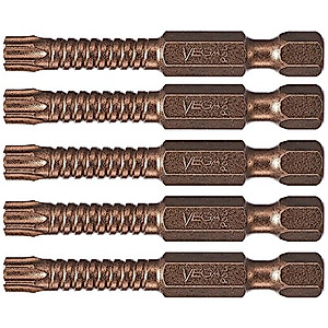 VEGA T25 TORX Impact Driver Bits. Impactech Professional Grade Impact Ready T-25 TORX 2" Bits. (Pack of 5) P150T25A-5