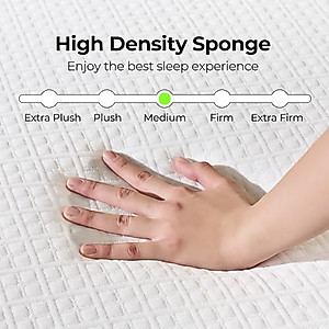 Rolanstar 6 Inch King Mattress Gel Memory for Cool Sleep & Pressure Relief, Medium Firm Feel, CertiPUR-US Certified, Mattress in a Box, White