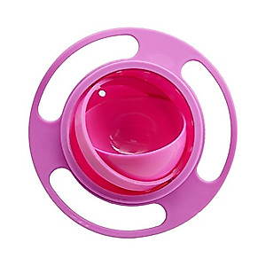 Song Qing Magic Gyro Bowl 360 Degree Rotate Spill-Proof Bowls with Lid Plastic Creative Dishes Practice Feeding Bowls