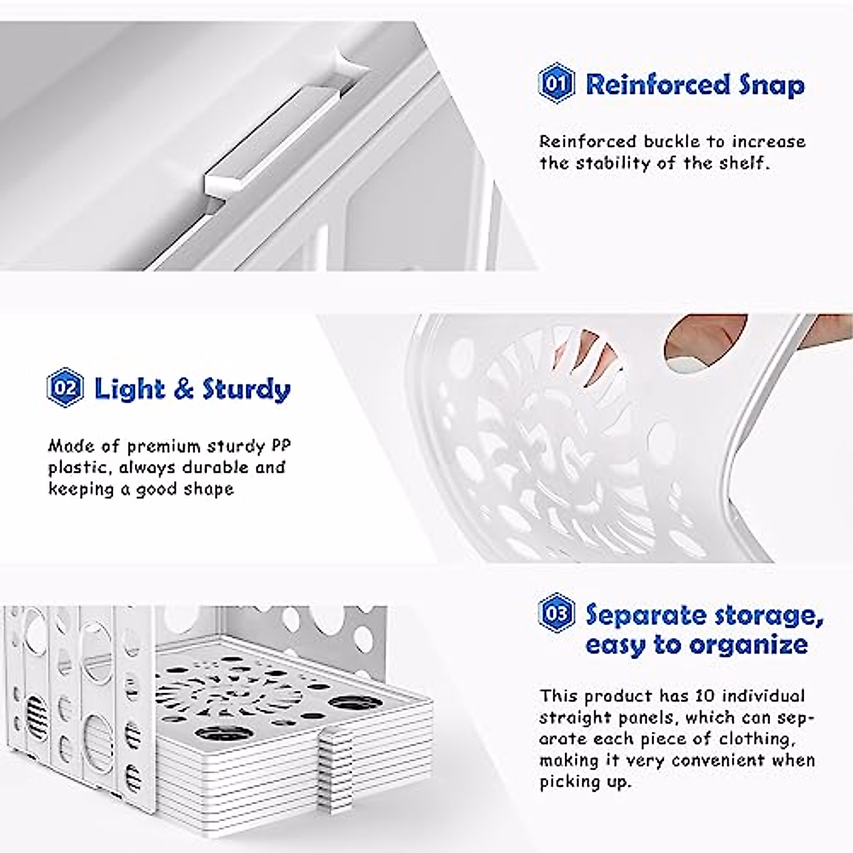 BoxLegend Tshirt Organizer Stack Easily Closet Organizers and Storage Easy to Assemble Clothes Folder Sturdiness Stackable Storage Bins Durability Closet Drawers for Clothes