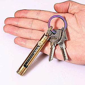 SZHOWORLD Brass Mini Utility Knife - EDC Pocket Knife, Small Compact Box Cutter with Special High Carbon Alloy Steel, Upgraded Version (Brass)