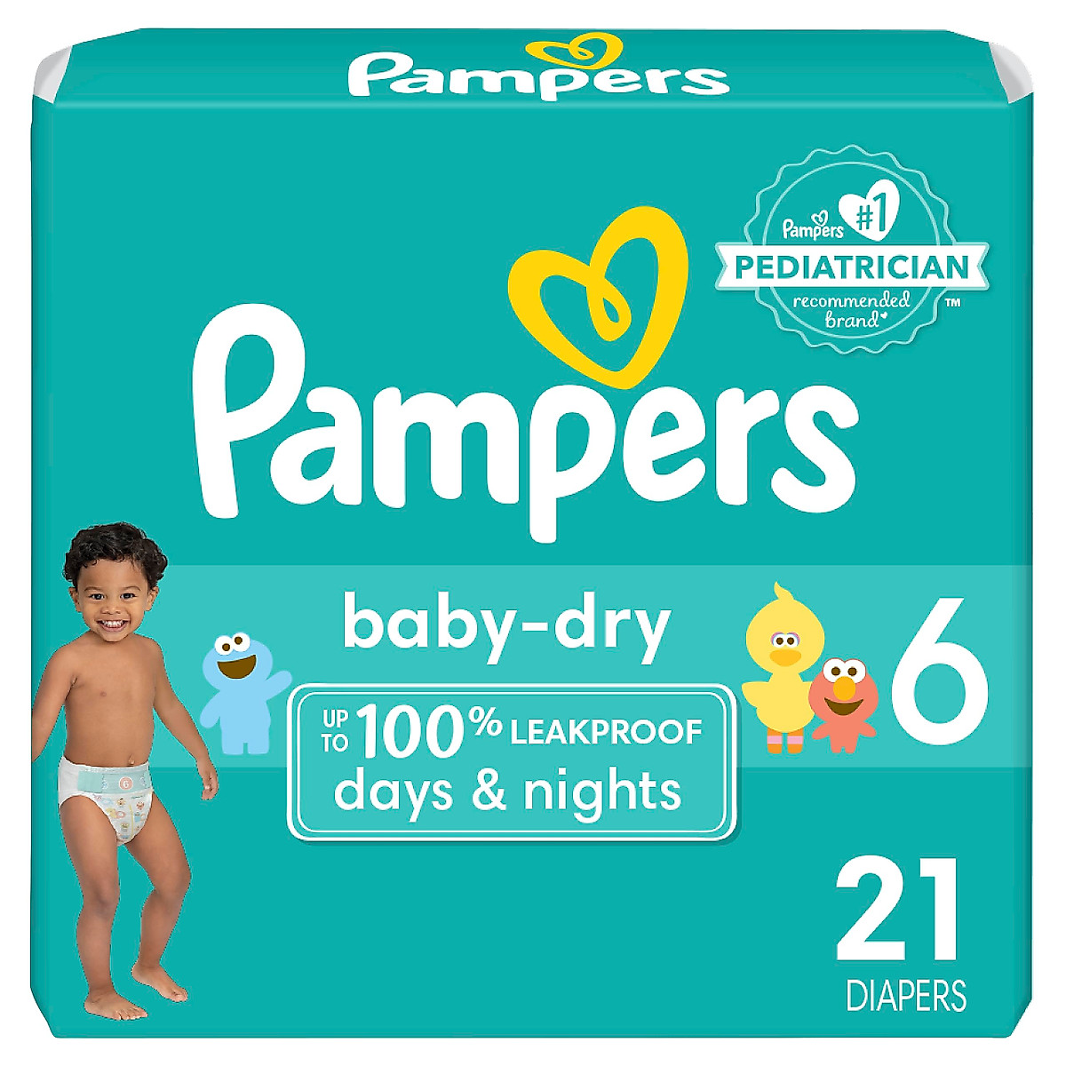 Pampers Diapers - Baby Dry - Size 6, 21 Count, Absorbent Disposable Infant Diaper