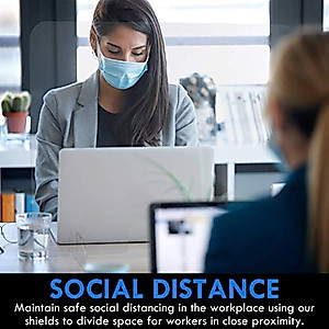 U-Shield Clear Plexiglass Acrylic Protective Sneeze Guard Counter Shield Plexi Glass Screen Divider Barrier for Reception Office School Salon Partition Window (42"L x 24"W)