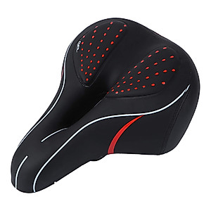 Comfort Bike Seat - Soft Mountain Bike Seat Cushion Reflector Silicone Bike Saddle Mountain Bike Saddle Absorbing for Outdoor Bike Sporting