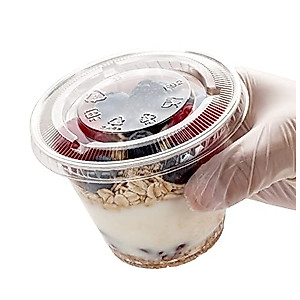 Golden Apple Cup series, 9oz Clear Plastic cups with Flat lids no hole 30sets