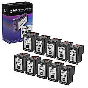 Speedy Inks Remanufactured Ink Cartridge Replacement for HP 61XL CH563WN High Yield (Black, 10-Pack)