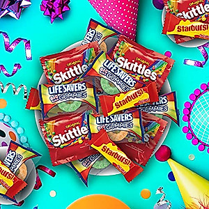 SKITTLES, STARBURST & LIFE SAVERS Fun Size Variety Pack Summer Chewy Candy Assortment, 22.7 oz, 80 Piece Bulk Candy Bag