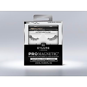 Eylure PROMAGNETIC Eyeliner & Lash Kit, No 007 Natural Fiber Eyelashes, Black