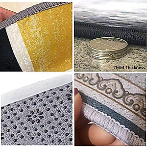 3D Area Rugs Not-Slip Carpet,Pebble Stone Print Door Mats Soft Plush Floor Mat Kitchen Entryway Rubber Rug Living Room Decor Doormats B 47x71inch