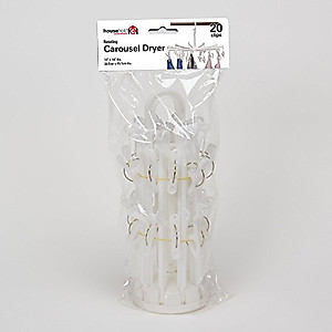 Household Essentials Carousel Dryer | 20 Clothespins for Drying Laundry