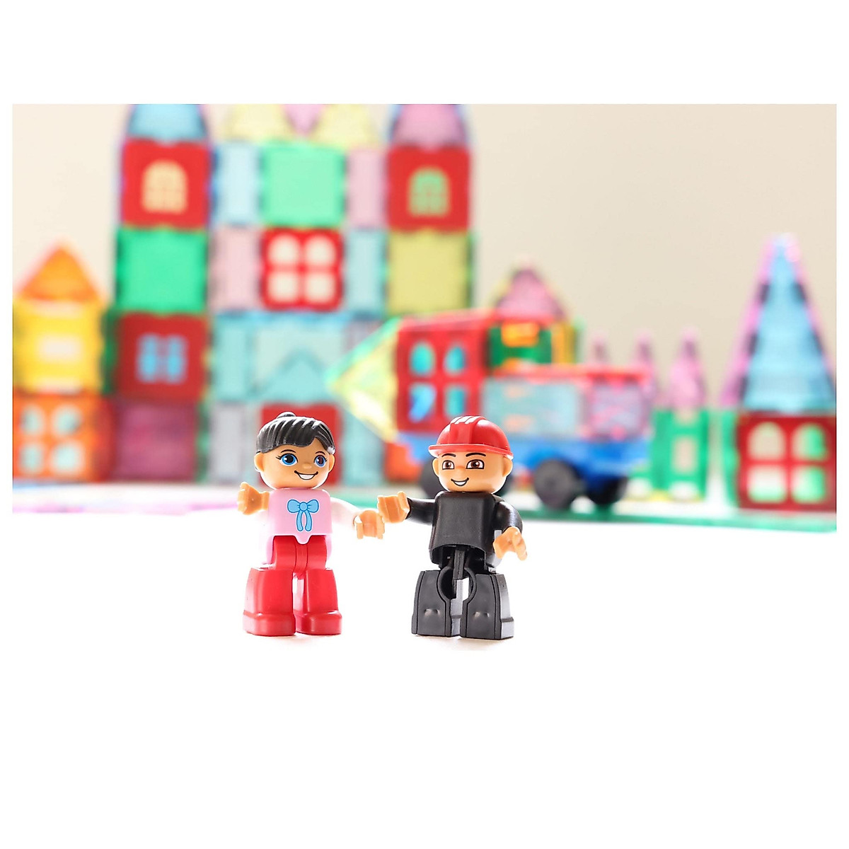 AAA777USA Magnetic 3D Building Block Tiles Learning and Educational Stem Toys for Kids, Toddlers Boys & Girls, Develops Creativity and Motor Skills – 102 Pcs Set