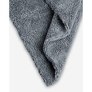 Adam's Borderless Grey Edgeless Microfiber Towel - Premium Quality 480gsm, 16 x 16 inches Plush Microfiber - Delicate Touch for The Most Delicate Surfaces (12 Pack)