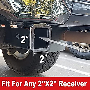 CZC AUTO American Flag Trailer Hitch Cover Aluminum USA U.S. Flag Towing Receiver Plug Cover, Metal Emblem Guard for Pickup Truck Car SUV, Heavy Duty Tube Plug Insert Fits 2" Receiver