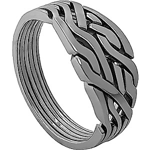 OFLIUM Puzzle ring Loopy Six design 925 sterling silver handmade Turkish puzzle ring interlocking knott friendship ring all size (14)