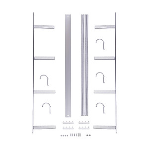 LINISHOP 1Pc Wire Spool Rack Wall Mount Thread Rack Sewing Tool Sewing Ribbon Thread Organizer Holder Sewing Spool Ribbons Roll Storage Sewing Tool w/4 Rods for Key Holder Aluminum Alloy Silver New