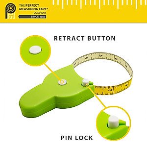 Perfect Body Tape Measure - 80 Inch Automatic Telescopic Tape Measure - Retractable Measuring Tape for Body: Waist, Hip, Bust, Arms, and More (White - 80 inch)