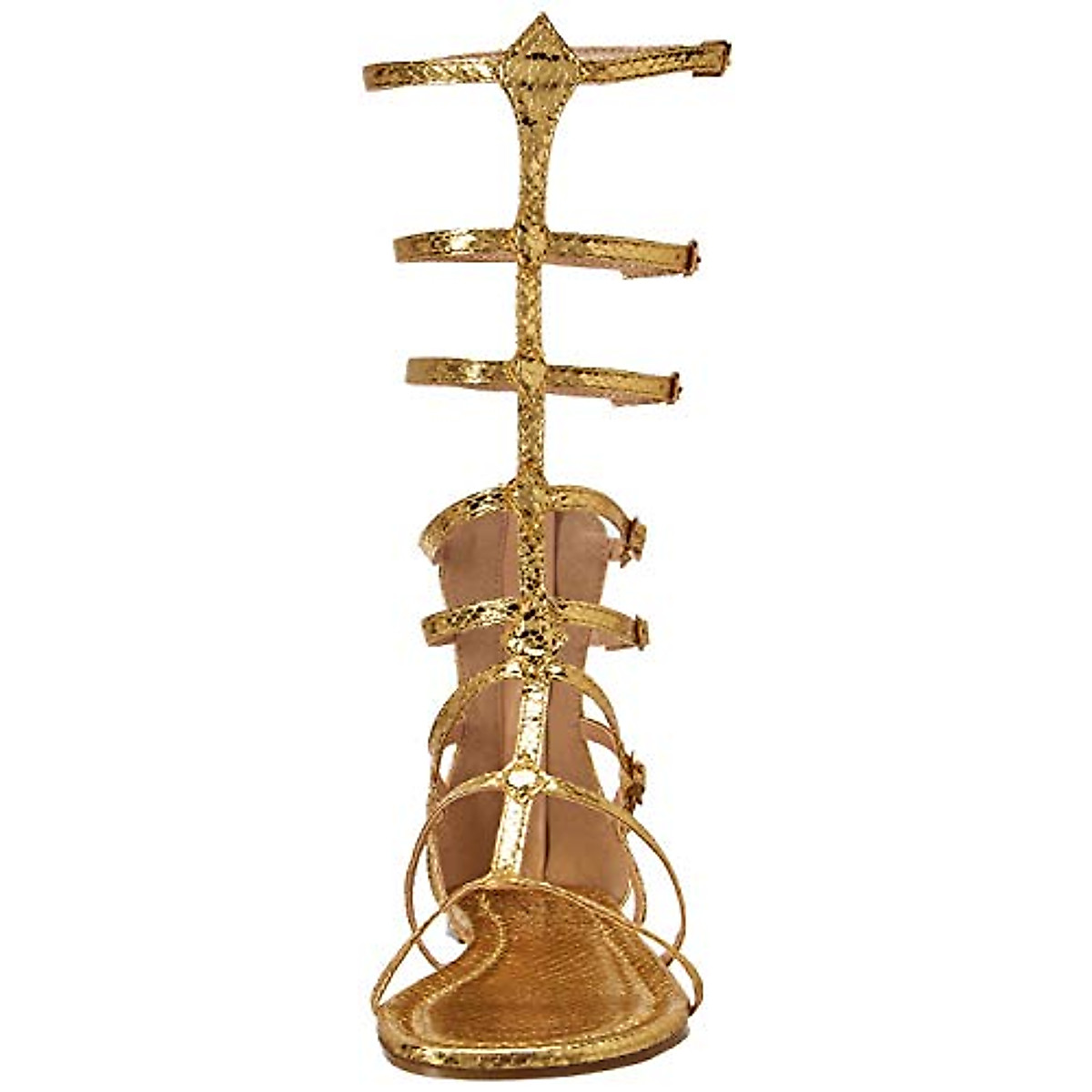 Ellie Shoes Women's 015-ZENA Flat Sandal, Gold, 8 M US