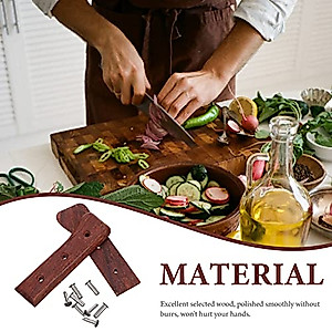 PacuM 2pcs Wood Knife Scales Kitchen Knife Handle Knife Repair Handle for Sashimi Natural Wood Handle Replacement (Color : Light Brown)