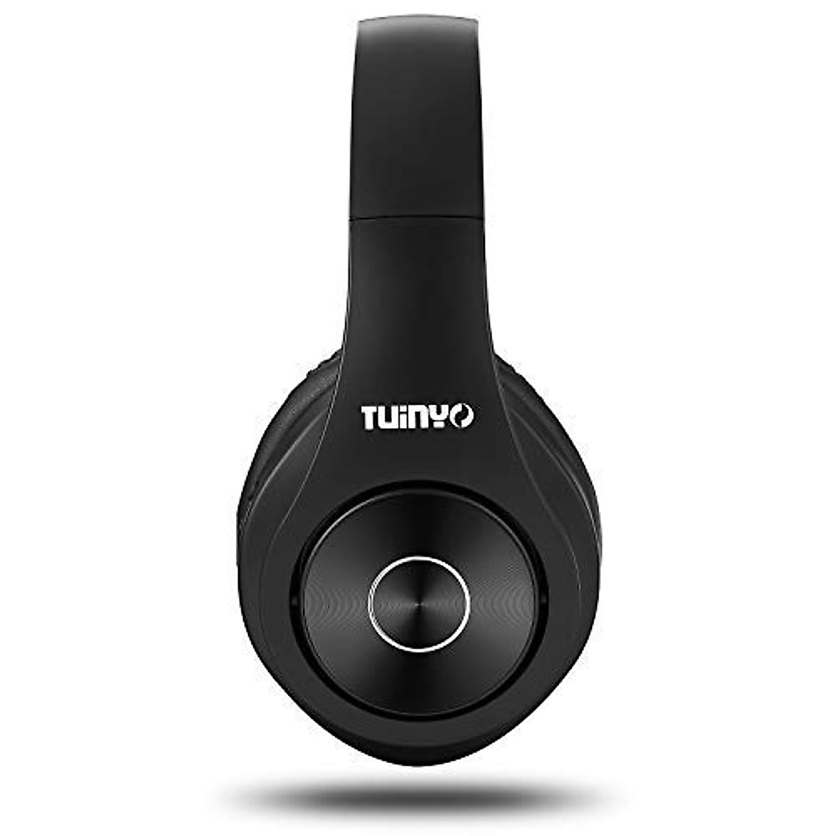 TUINYO Wireless Headphones Over Ear, Bluetooth Headphones with Microphone, Foldable Stereo Wireless Headsetfor Travel Work TV PC Cellphone-Black