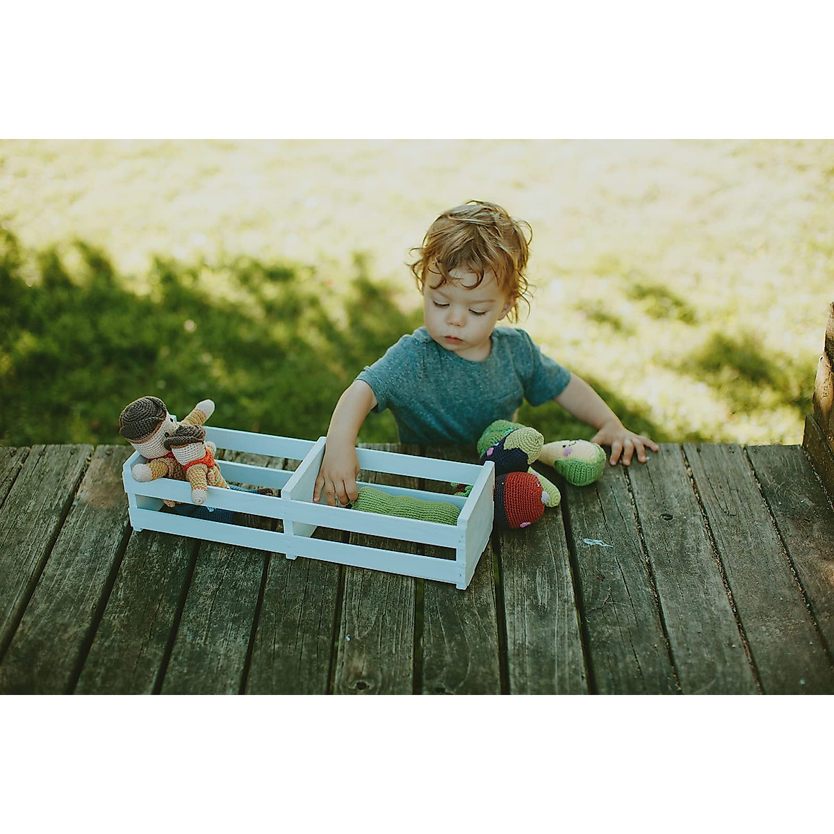 Pebble Fair Trade Handmade Crochet Cotton Friendly Beetroot Baby Rattle, 4.75-inch Length