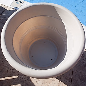 Crescent Garden Brunello Planter, Classic Rolled-Rim Plant Pot, 27-Inch (Weathered Terracotta)