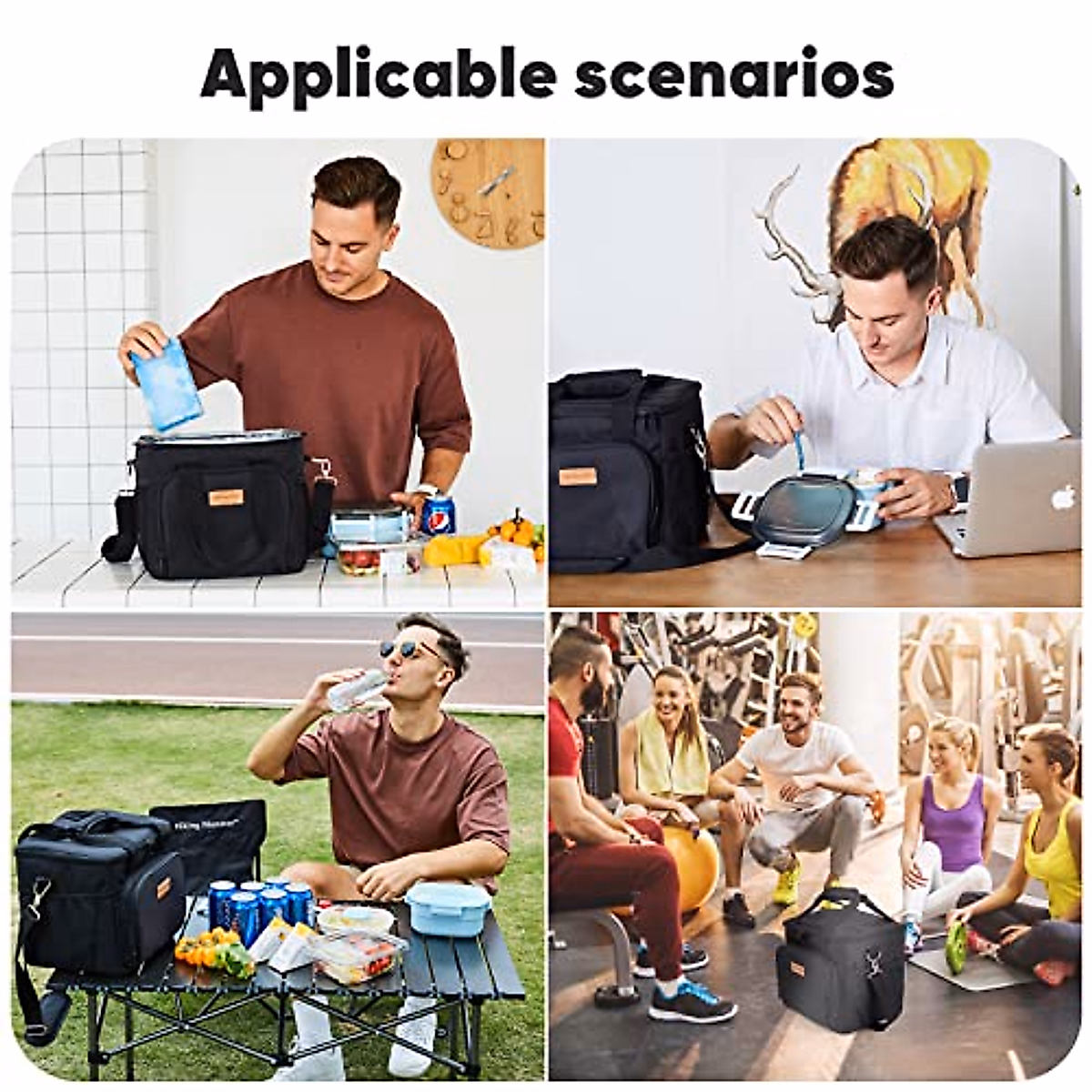 EastMayPoc Lunch Bag for Men - 24L Insulated Lunch Bag, Versatile for Work, Gatherings, Beach - Waterproof, Leak-proof, Sturdy Zipper - Includes Shoulder Strap - Holds 24 Cans