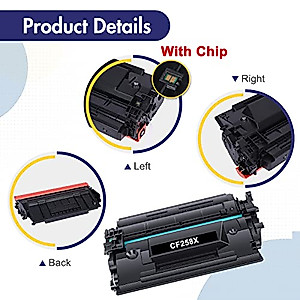 INFITONER 58X CF258X Toner Cartridge: 2 Pack (with Chip, High Yield) Replacement for HP CF258X 58X 58A CF258A MFP M428fdw M428fdn M428dw M404 M428 Pro M404n M404dn M404dw Printer (Black)