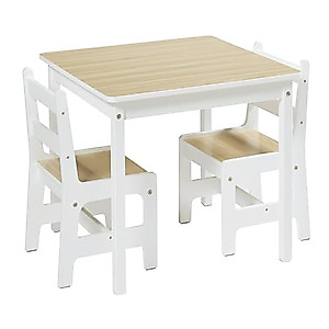 Panana Kids Table and Chairs Sets Children's Desk Table with 2 Chairs Stools Set for Preschoolers Boys and Girls Dinner and Learning Table Chairs Set