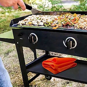 Silicone Griddle Mat for Blackstone 28 in(Not fit 28XL/Pro), Heavy Duty Food Grade Silicone Griddle Cover, Griddle Accessories for Blackstone, All Season Protective Cover for Blackstone (Orange)