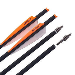 LWANO Crossbow Bolts 20 22 inch Crossbow Arrows for Hunting with 6Pcs 3 Blades Broadbeads