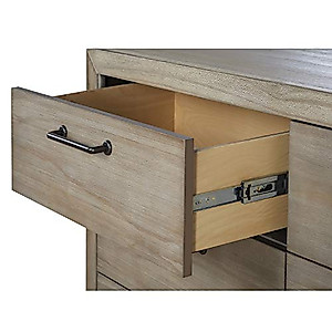 Evolur Stilnovo Mid Century Double Dresser, Windsor Oak Grey, 52x18x35 Inch (Pack of 1)