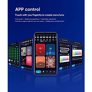 Smart LED Light Bars 2 PCS, Light Bar Dimmable Color Changing with Music Sync, Ambient Lighting Compatible with Alexa and Google Assistant, Gaming Lights with WiFi APP