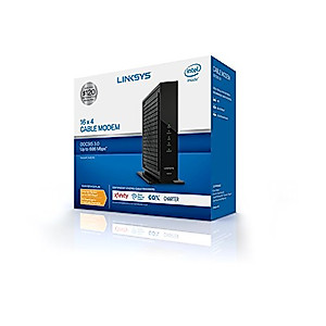 Linksys DOCSIS 3.0 16x4 Cable Modem with Comcast Xfinity, Time Warner Cable, Charter, Cox, Cablevision, and More (CM3016) (Renewed)