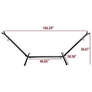 BalanceFrom Double Hammock with Space Saving Steel Stand and Portable Carrying Case, 450-Pound Capacity
