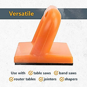 POWERTEC 71032 Safety Push Block Set for Woodworking, Table Saws, Jointers and Router Tables, Orange Color, 2-Pack