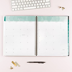 Blue Sky inkWELL Press for 2023-2024 Academic Year Weekly and Monthly Planner, 8.5' x 11', Flexible Cover, Wirebound, Ombre Diamond Charcoal (136451)