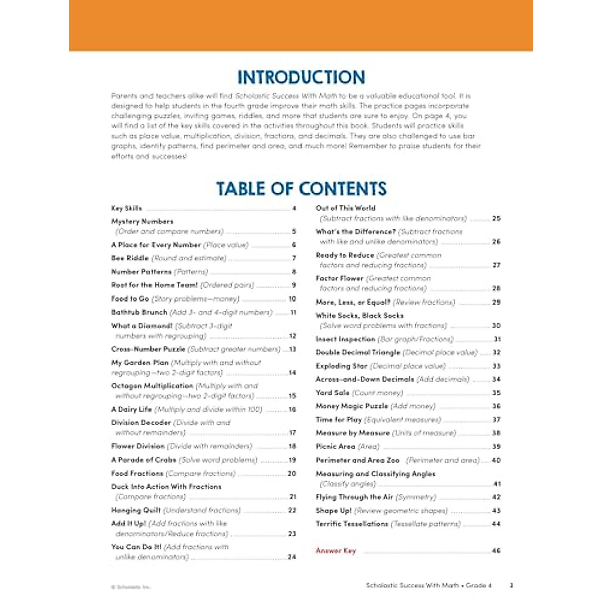 Scholastic Success with Math Grade 4 Workbook