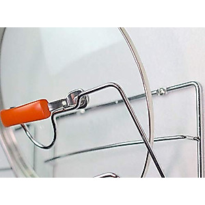 Wall Door Mounted Pot Lid Rack, Chrome Finish