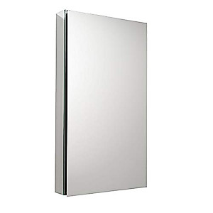 Fresca Bath 20" W x 36" H Modern Bathroom Medicine Cabinet with Mirrors, Recessed or Wall-Mount Installation, 4 Adjustable Glass Shelves, 1 Mirrored Door - #FMC8059