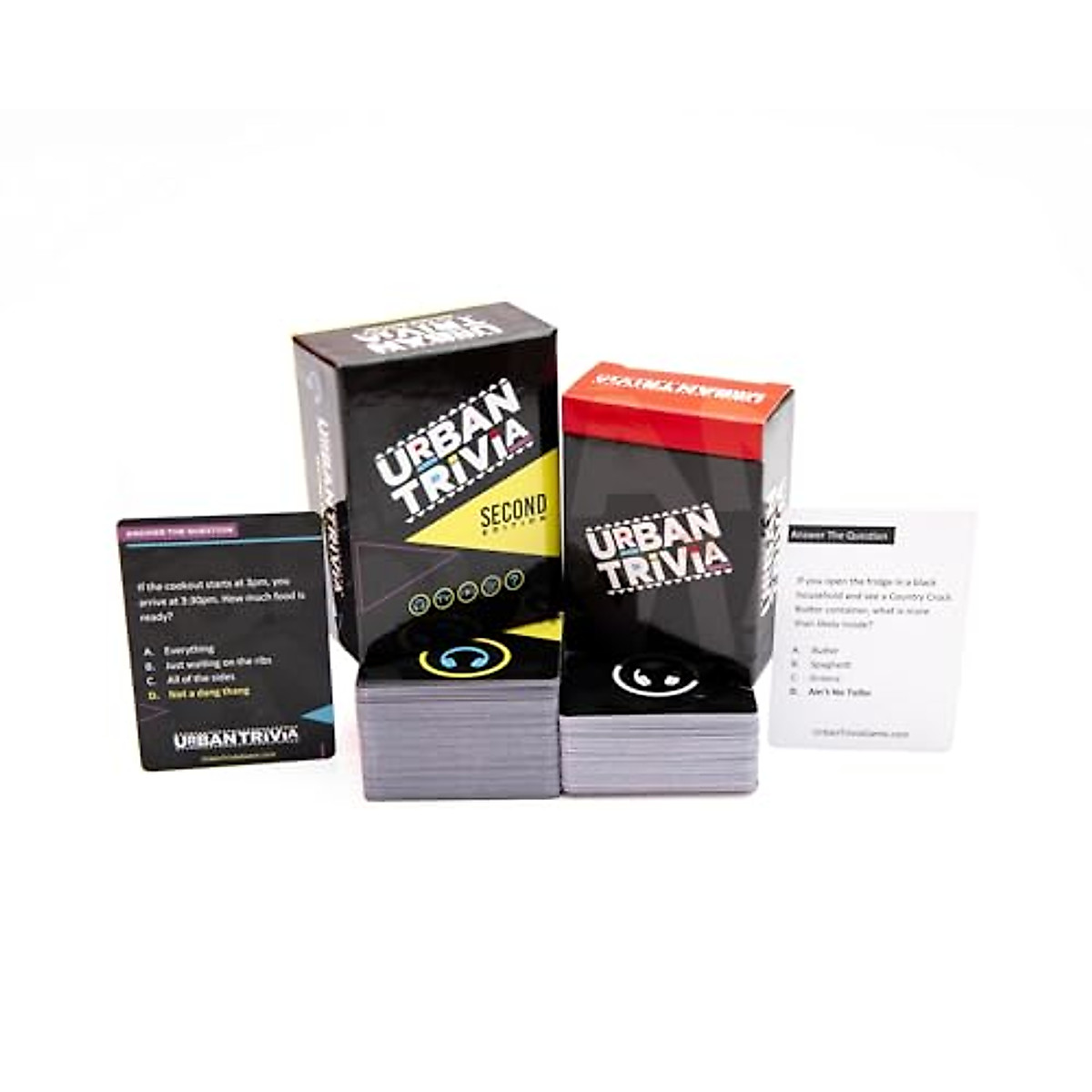 Urban Trivia Game Party Pack Bundle. Multi-Generational Black Card Game. Movies, TV, Growing Up Black + Music Trivia. Black Party Game Fun for Adults & Families.