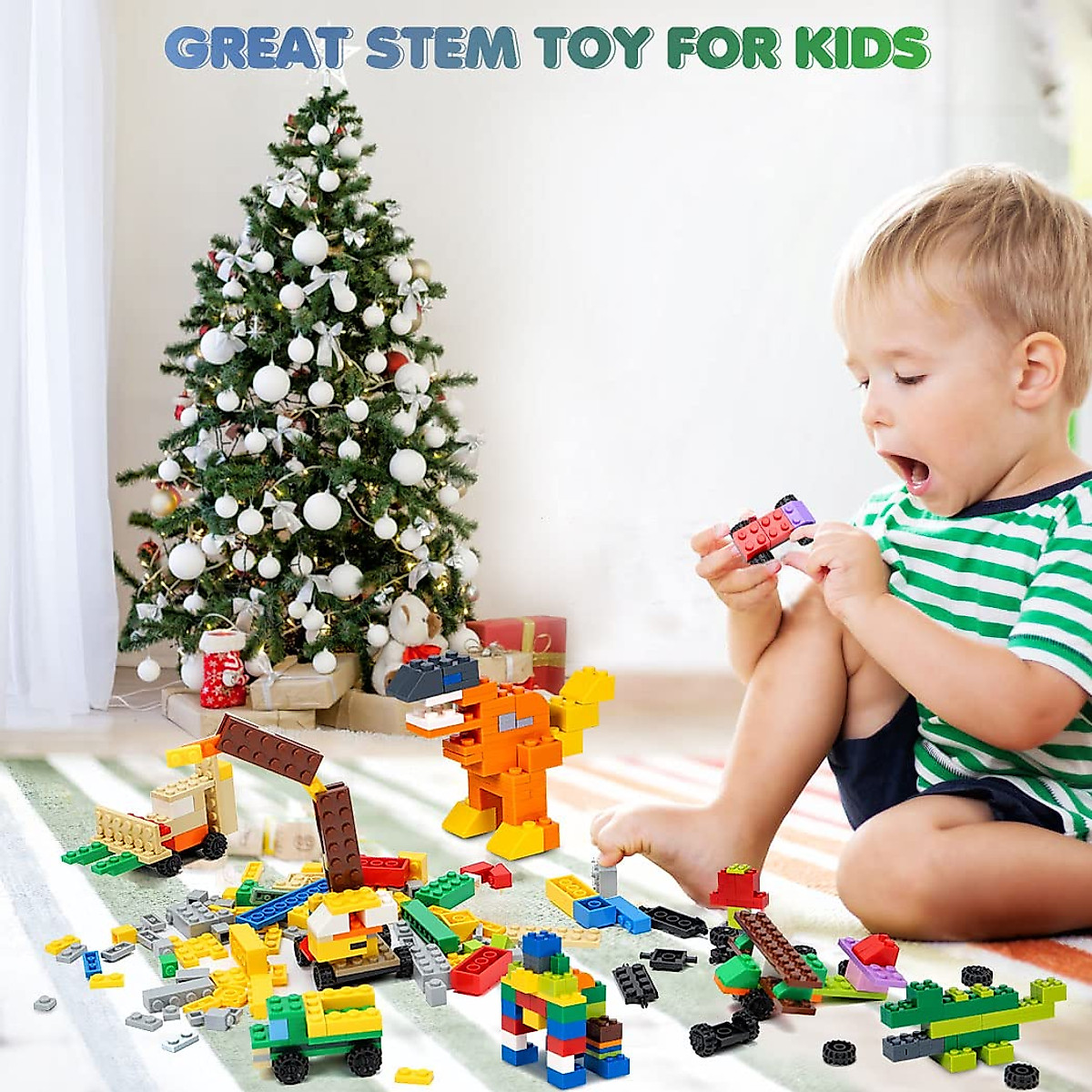 Unirolic Classic Building Bricks Set, 1546 Pieces Basic Building Blocks with Wheels, STEM Creative Compatible with All Major Brands, Ideal Educational Toy for Kids Teens